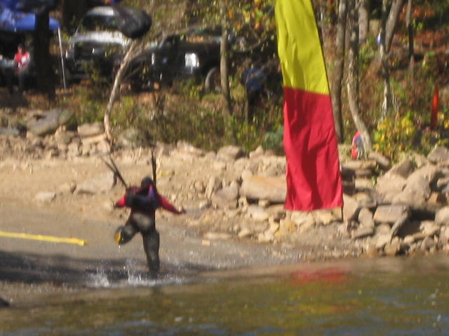 Bridge Day 2011- A Base Jumper Making A One Leg Landing | slicethelife