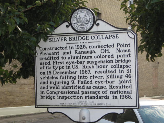 Silver Bridge Collapse Historical Marker | slicethelife